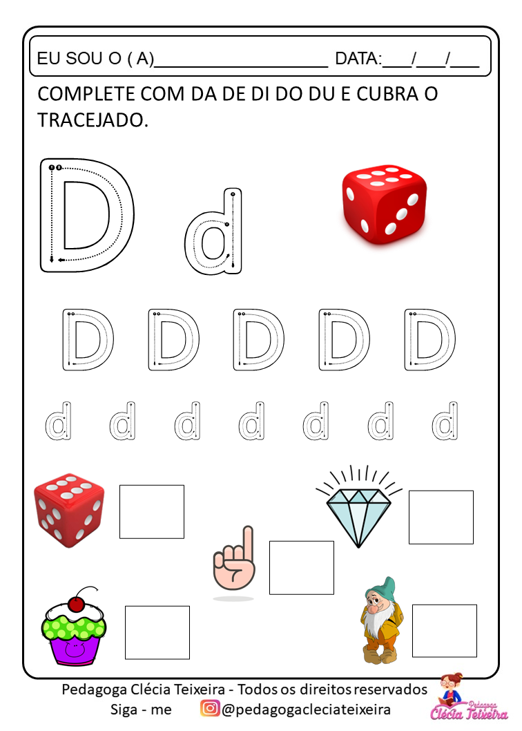 Atividades com tracejado das letras para educação infantil - Clécia ...
