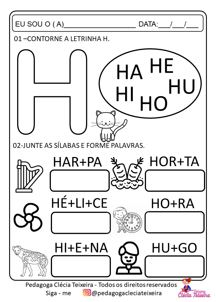 Sílabas Simples Atividades Clécia Teixeira