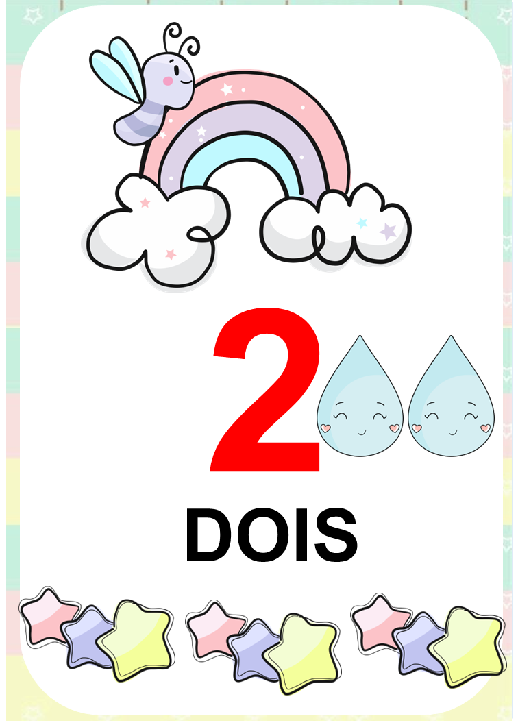 Cartazes de numerais 0 a 10 - Clécia Teixeira