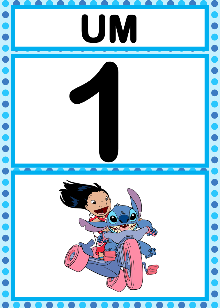 Lilo e Stitch números para imprimir de 0 a10 - Clécia Teixeira