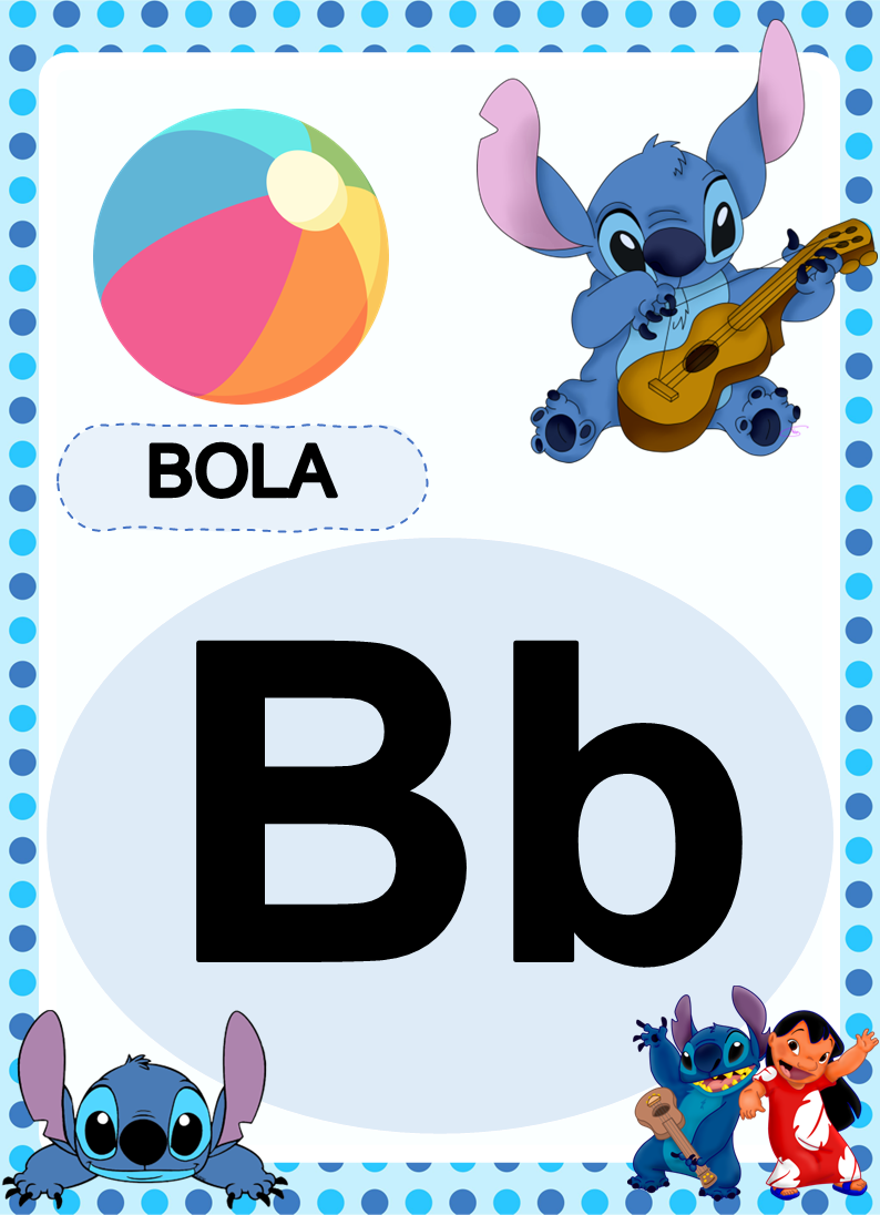 Alfabeto de parede Lilo e Stitch - Clécia Teixeira