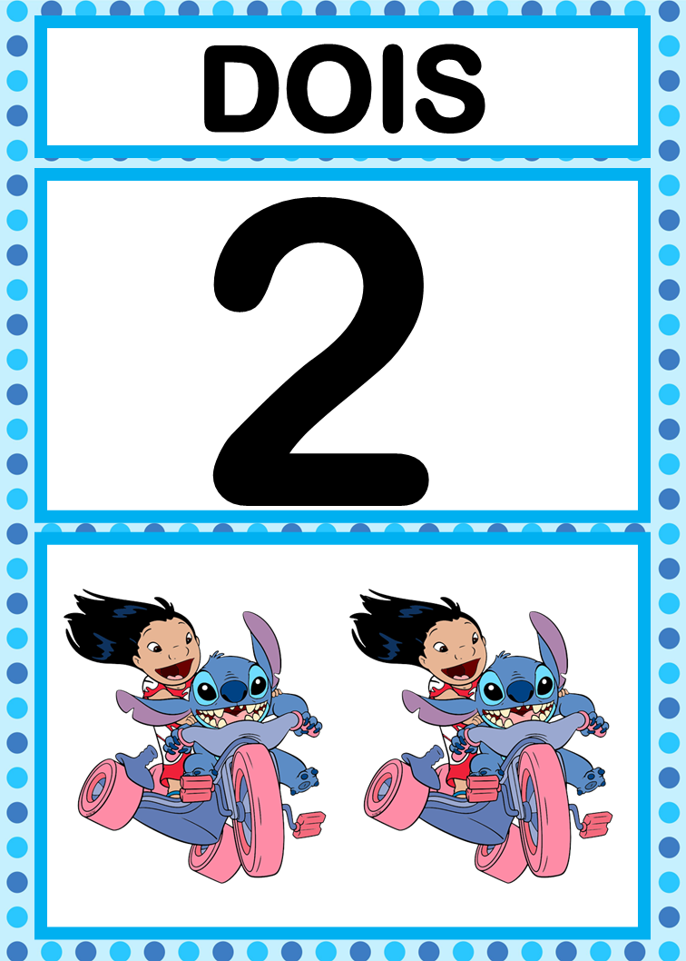 Lilo e Stitch números para imprimir de 0 a10 - Clécia Teixeira