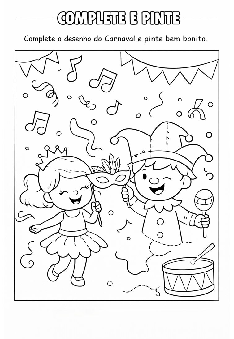 Atividades carnaval educação infantil - Clécia Teixeira
